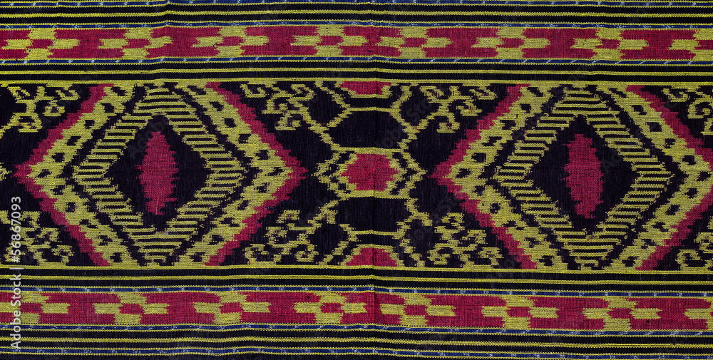Iban traditional fabric also known as pua kumbu. Stock Photo | Adobe Stock