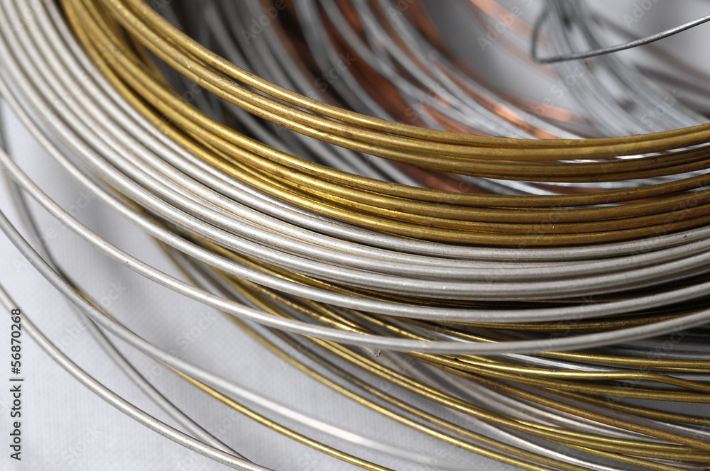 Lot of Different Metal Wire Stock Photo | Adobe Stock