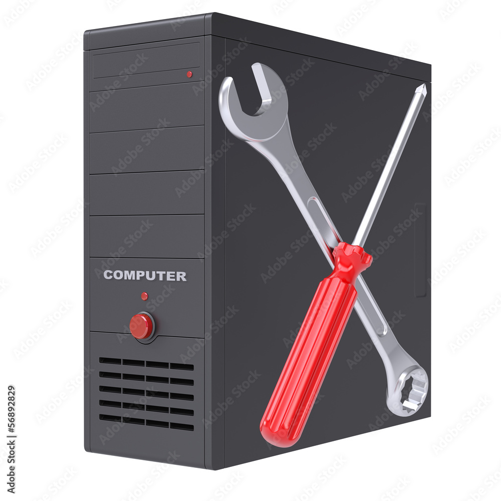 Computer system and tools Stock Illustration | Adobe Stock