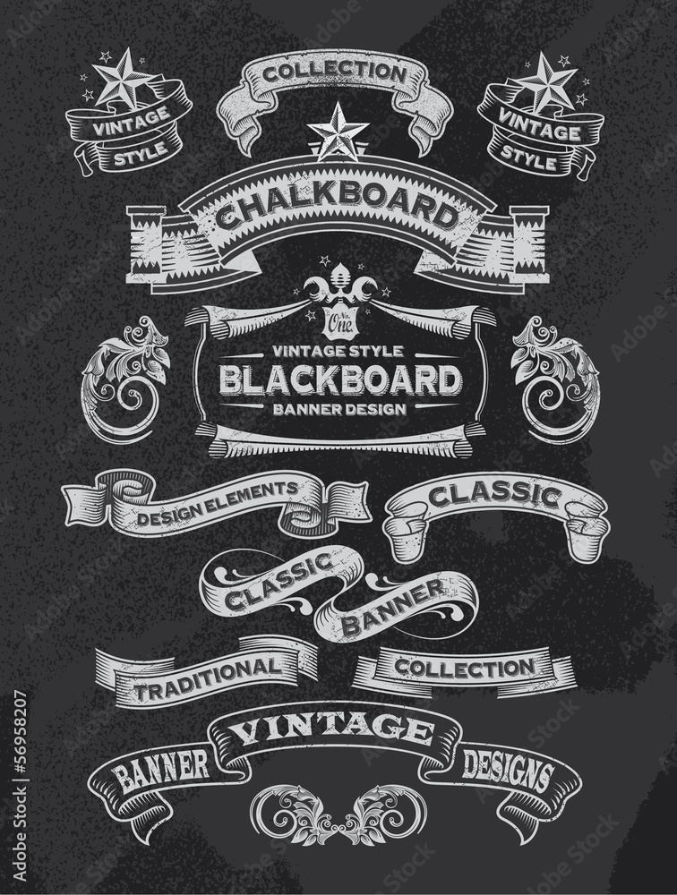 Chalkboard Banner Vector