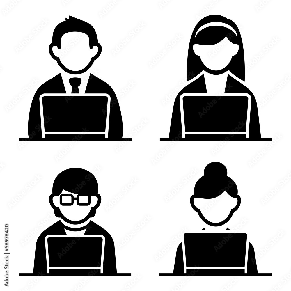 Programmer icons set Stock Vector | Adobe Stock
