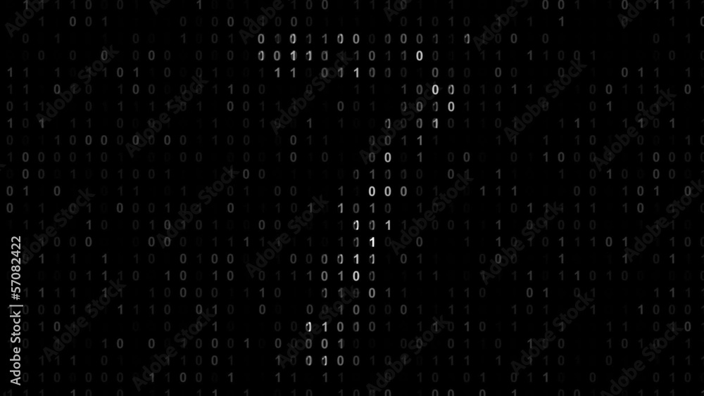 Binary code screen matrix style Stock Video | Adobe Stock