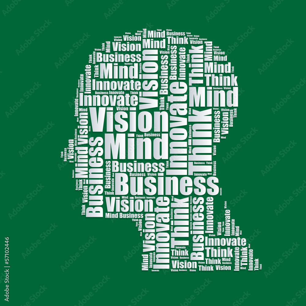 Head Word cloud typography text word art vector illustration Stock ...