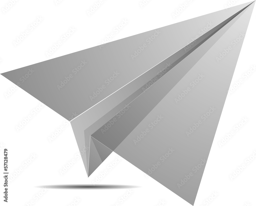 Paper airplane Stock Vector | Adobe Stock