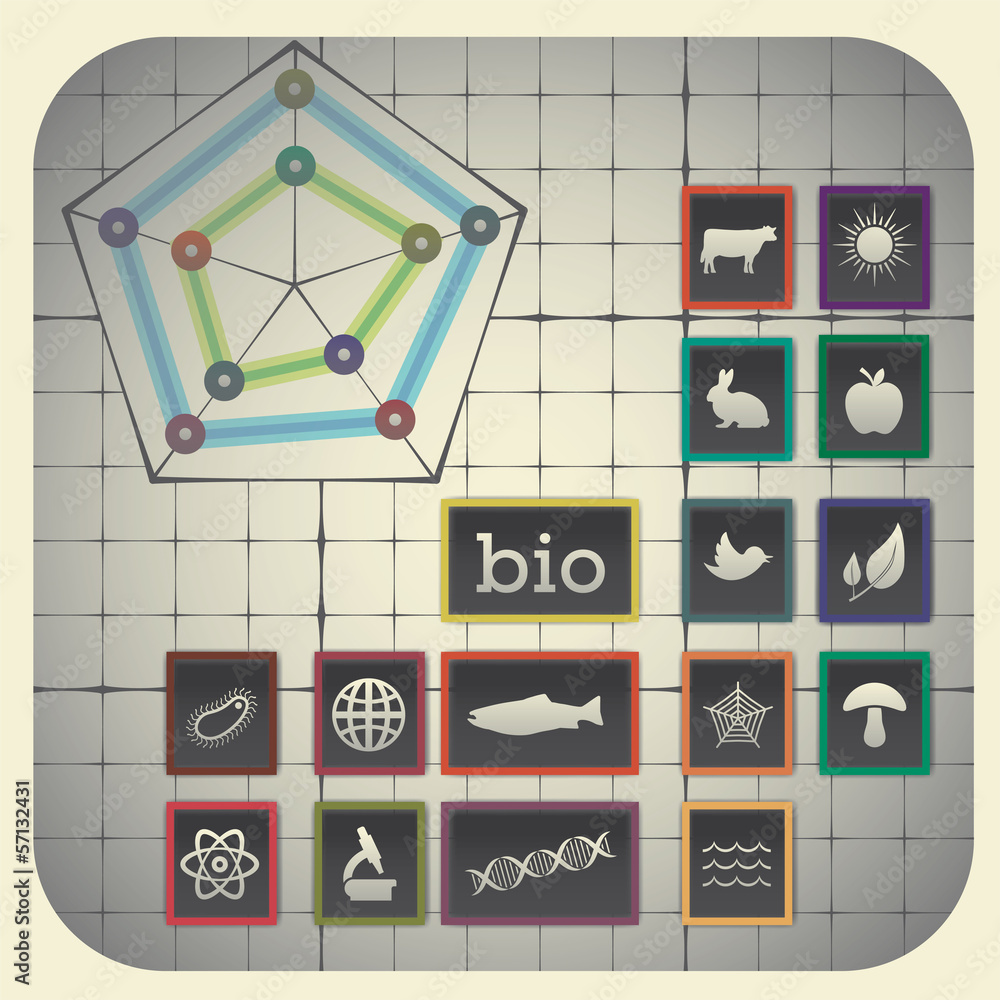 Biology symbols Stock Vector | Adobe Stock