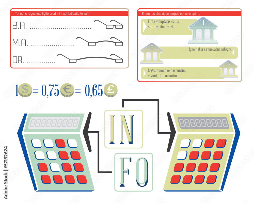 Financial, Demographics, Business, Education infographics Stock Vector ...