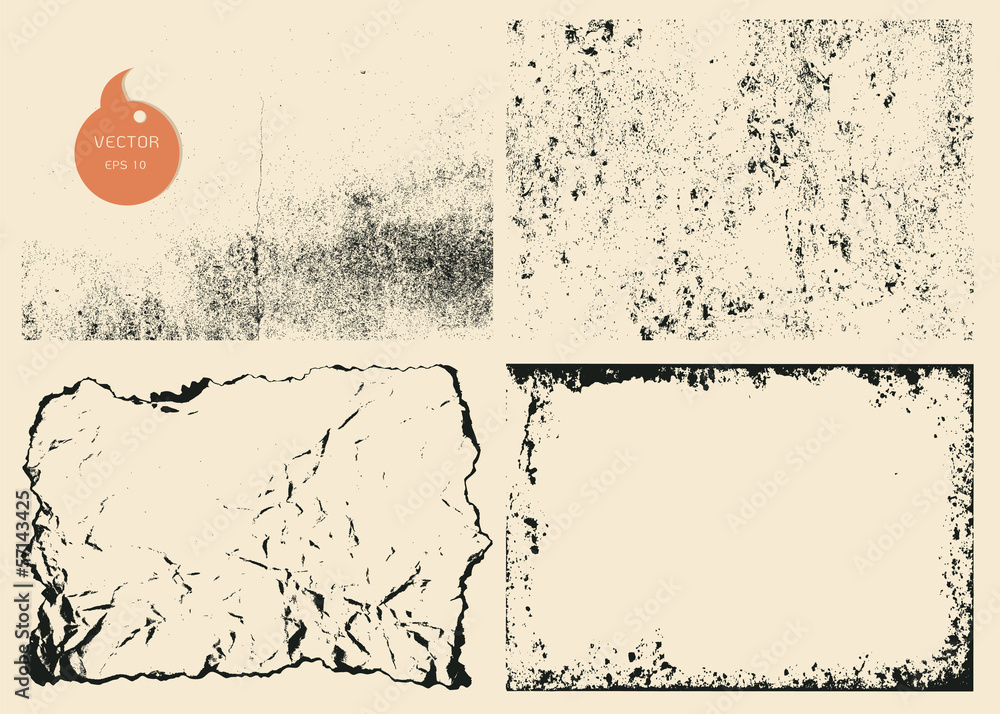 grunge retro vintage paper texture, vector background Stock Vector ...