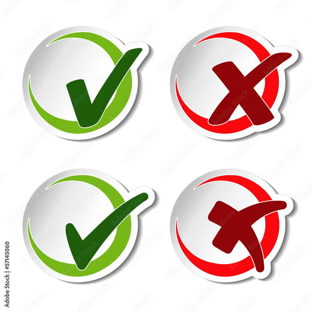 Vector circular check mark symbols Stock Vector | Adobe Stock
