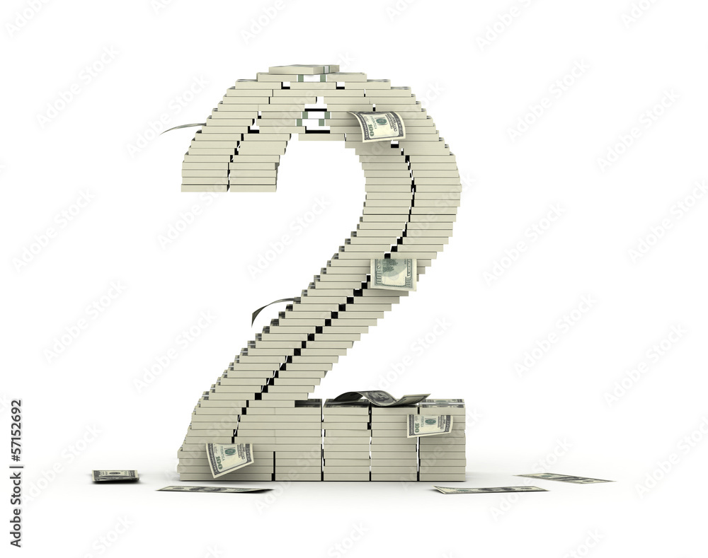 Number 2, font from dollars paks Stock Illustration | Adobe Stock