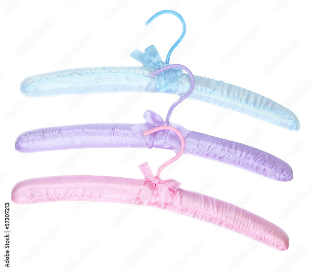 Beautiful hangers isolated on white Stock Photo | Adobe Stock