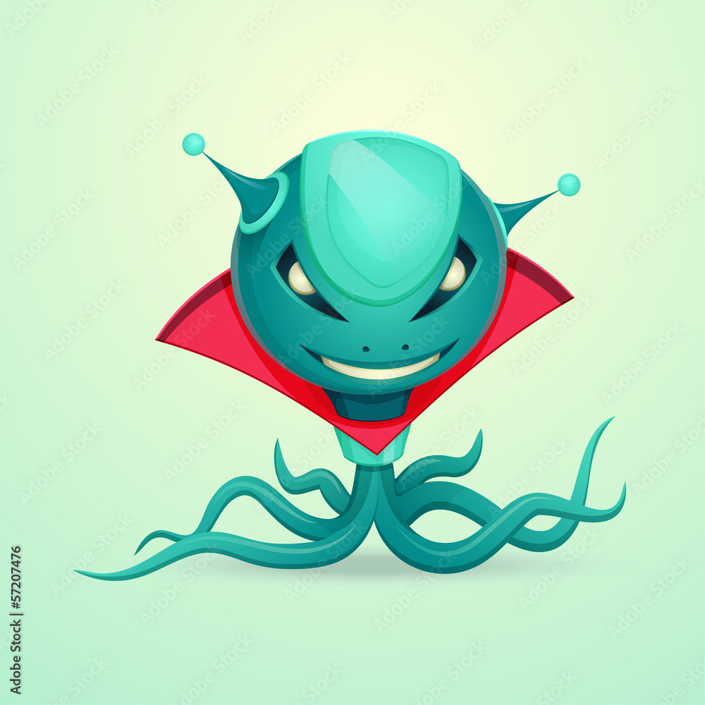 Octopus Alien Monster Stock Vector | Adobe Stock