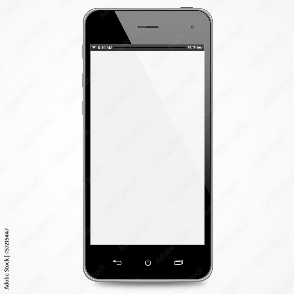 Smartphone with white screen Stock Vector | Adobe Stock