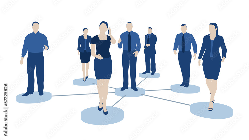 Business Netzwerk - Vernetzung und Teamwork Stock-Illustration | Adobe Stock