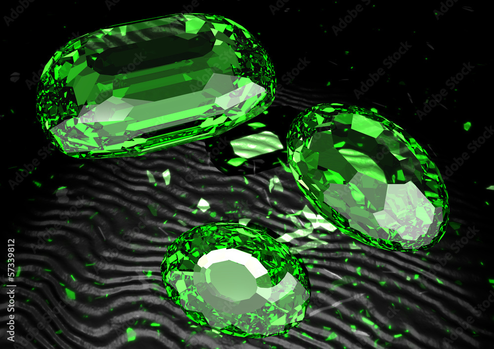 Smaragde auf Samt Stock-Illustration | Adobe Stock