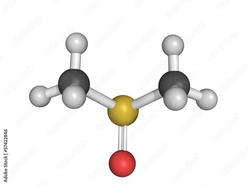 dimethylsulfoxide (DMSO) molecule, chemical structure. Stock ...