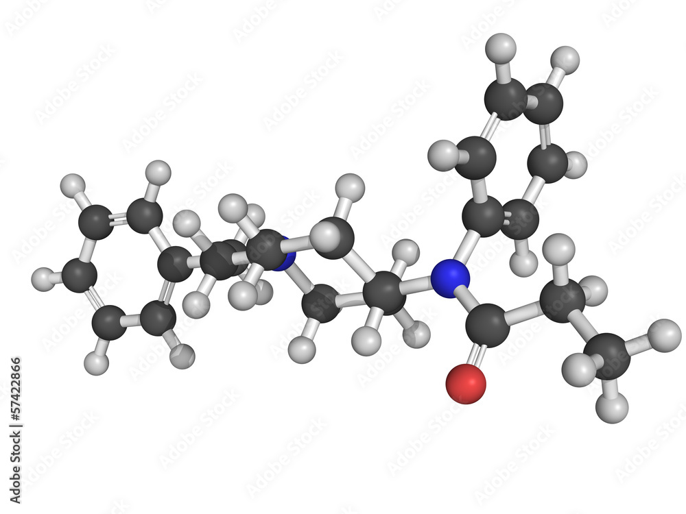 Chemical structure of fentanyl Stock Illustration | Adobe Stock