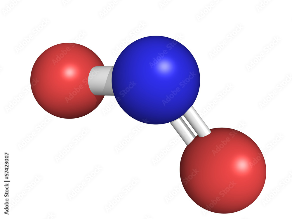 Chemical structure of nitrogen dioxide Stock Illustration | Adobe Stock