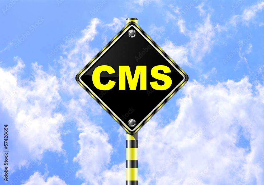 CMS ROAD SIGN Stock Illustration | Adobe Stock