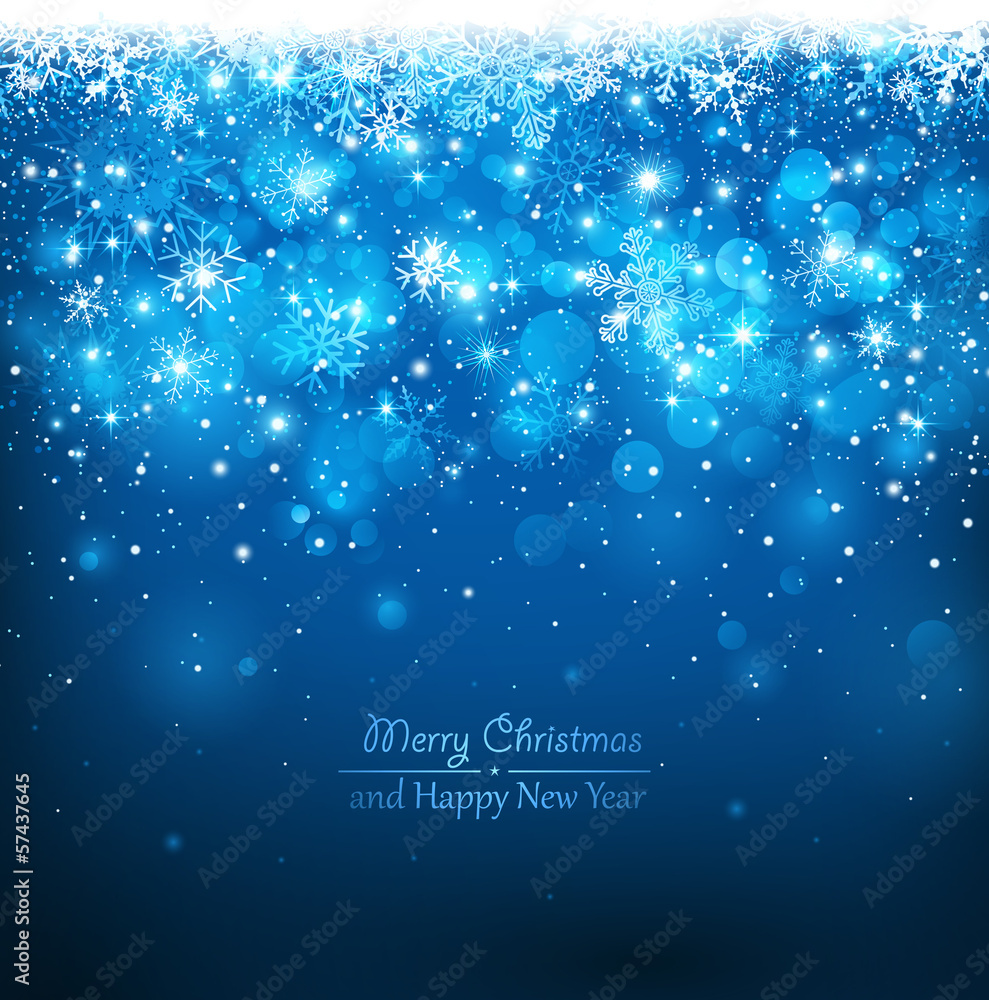 Christmas blue background Stock Vector | Adobe Stock