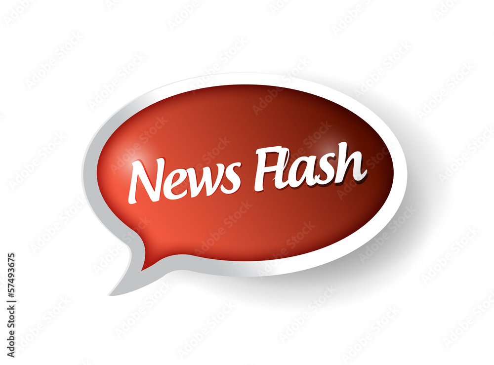 news flash message on a speech bubble. Stock Illustration | Adobe Stock