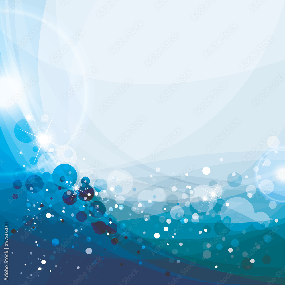 Abstract blue background, vector illustration, aqua template Stock ...