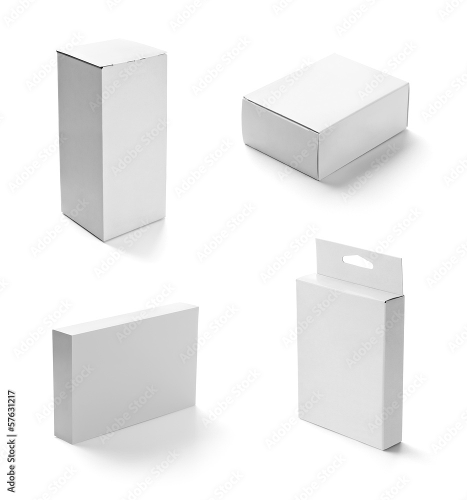 white box container template blank package Stock Photo | Adobe Stock