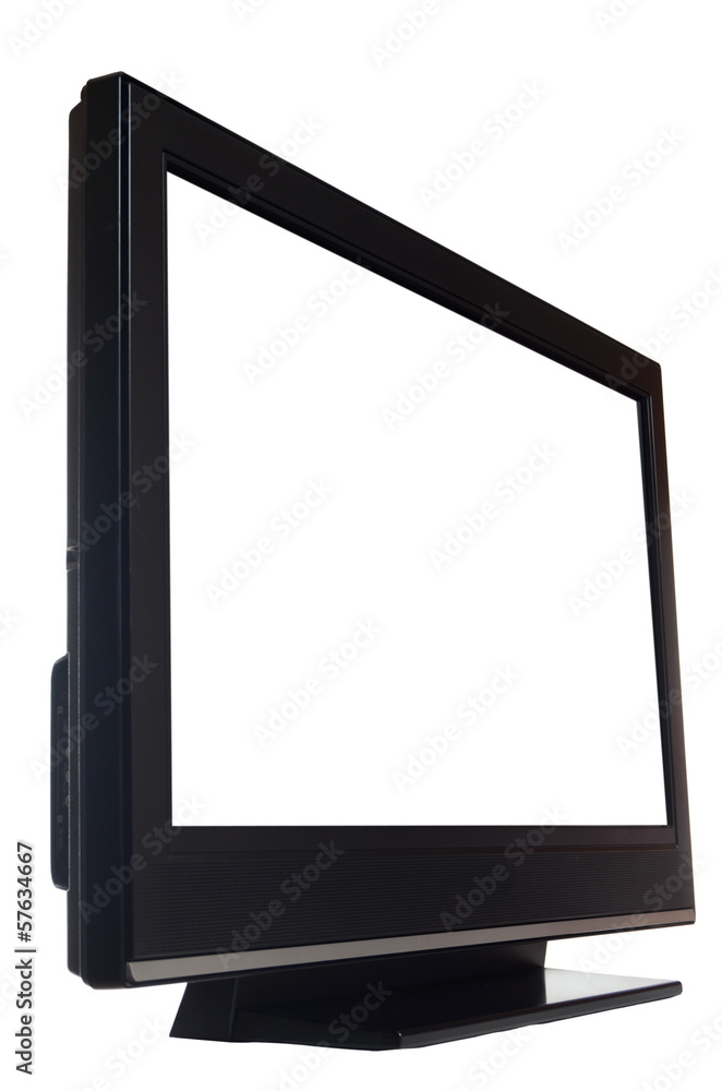 flat screen tv isolated on white Stock Photo | Adobe Stock