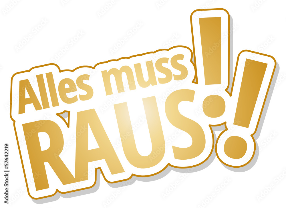 Alles muss raus! Stock Vector | Adobe Stock