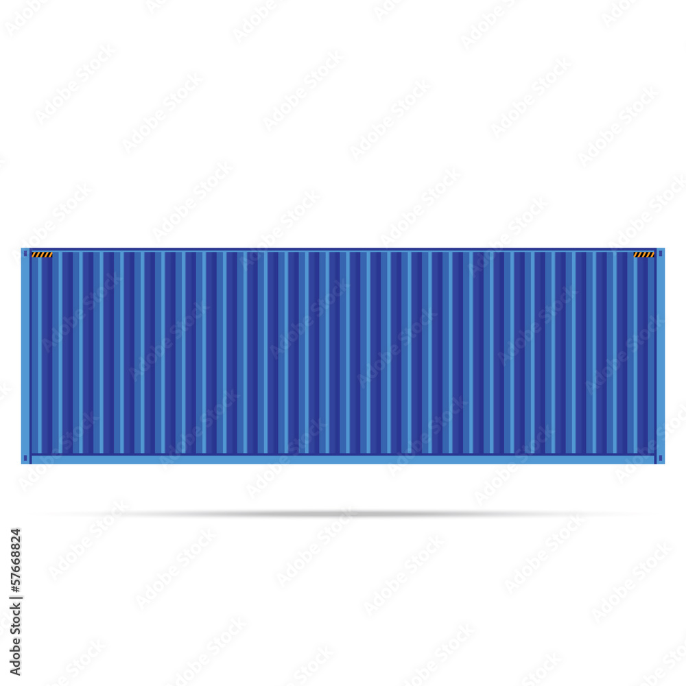 vector popular cargo blue container shipping freight isolated te Stock ...