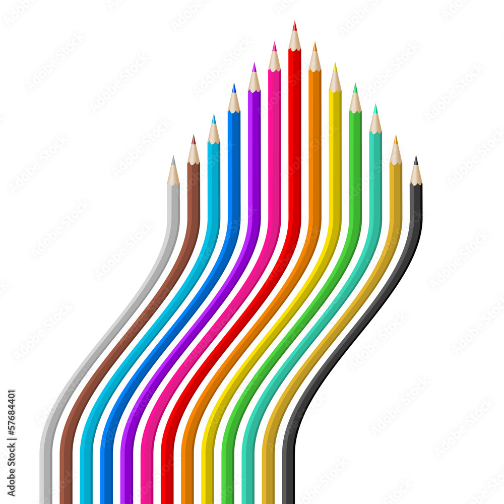 Color pencils. Stock Vector | Adobe Stock