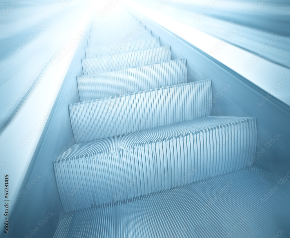 steps of escalator in business center Stock Photo | Adobe Stock