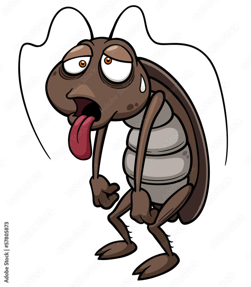 Vector illustration of cartoon cockroach Stock Vector | Adobe Stock