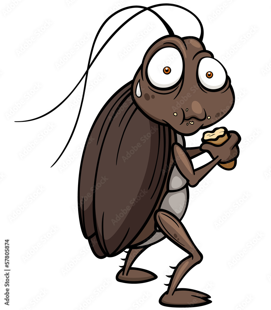 Vector illustration of cartoon cockroach Stock Vector | Adobe Stock