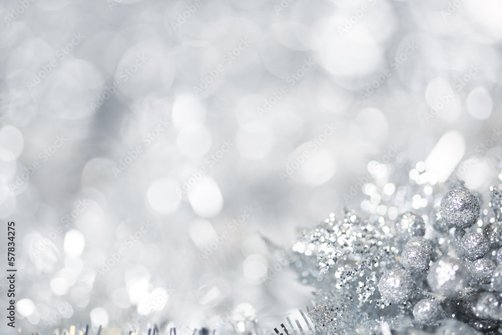 Silver Christmas background Stock Photo | Adobe Stock
