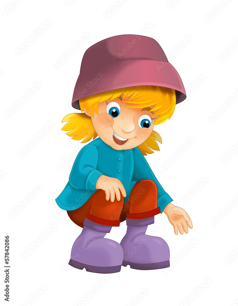 Cartoon child isolated - illustration for the children Stock ...