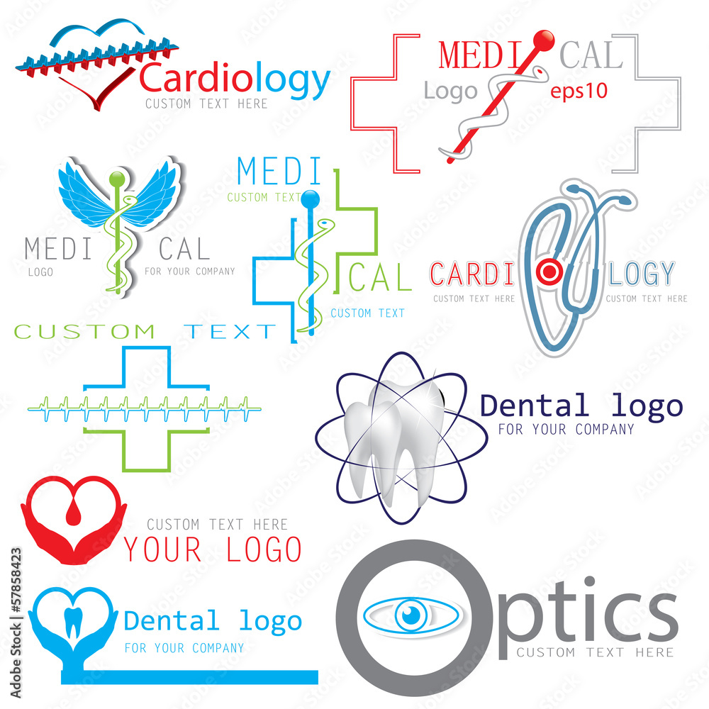 Set of medical logos icons Stock Vector | Adobe Stock