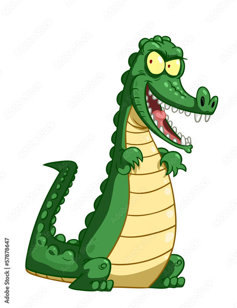 Cartoon crocodile Stock Illustration | Adobe Stock