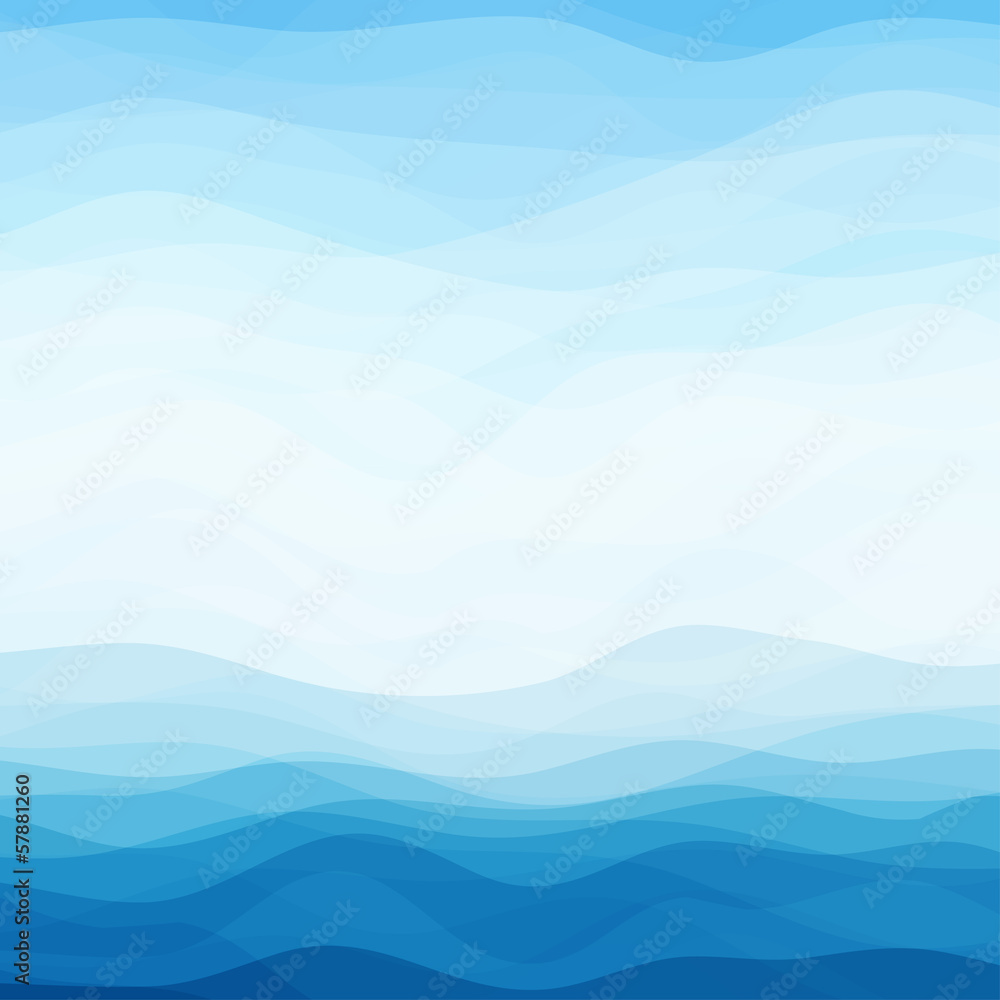 Abstract Blue Wavy Background Stock Vector | Adobe Stock