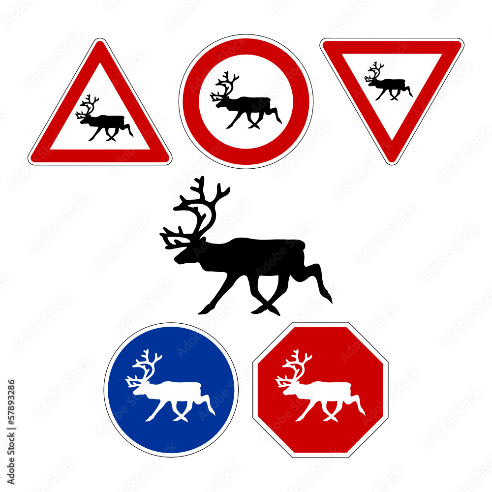 verkehrszeichen elch I Stock Vector | Adobe Stock