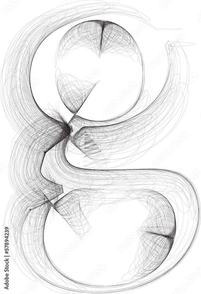 Hand draw font. LETTER g. Vector illustration Stock Vector | Adobe Stock