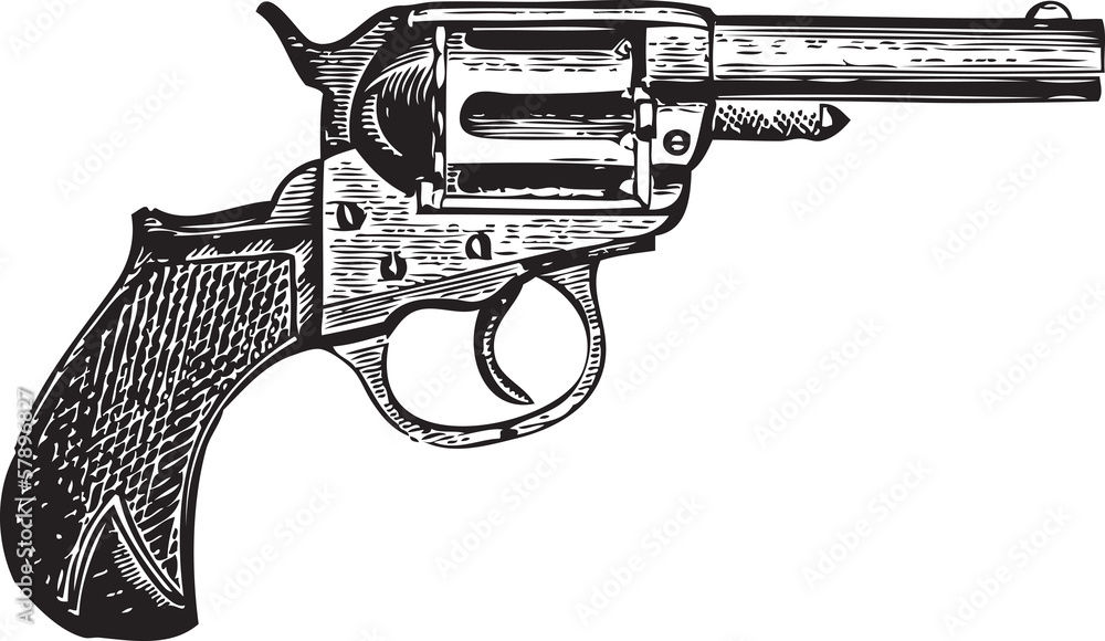 Gun Engraving Stock Vector | Adobe Stock