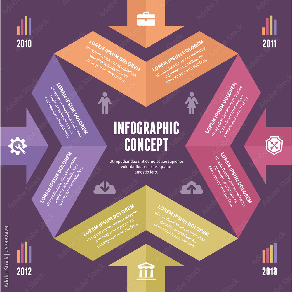 Infographic Concept - Vector Scheme with Icons Stock Vector | Adobe Stock Infographic Concept - Vector Scheme with Icons Stock Vector | Adobe Stock