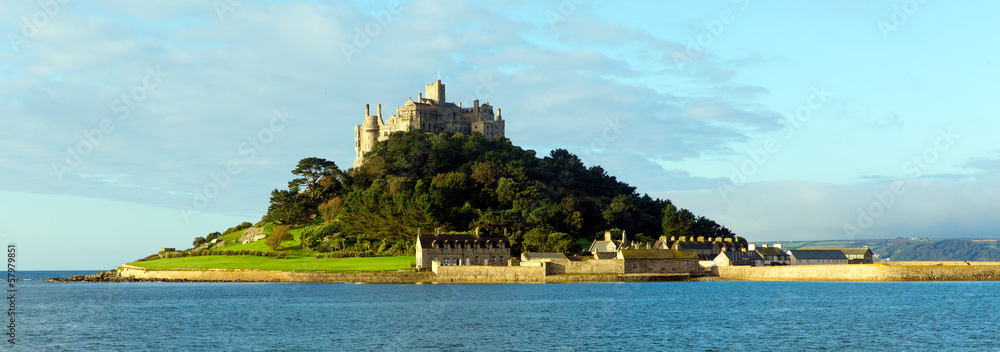 English medieval castle St Michaels Mount Cornwall England Stock Photo ...