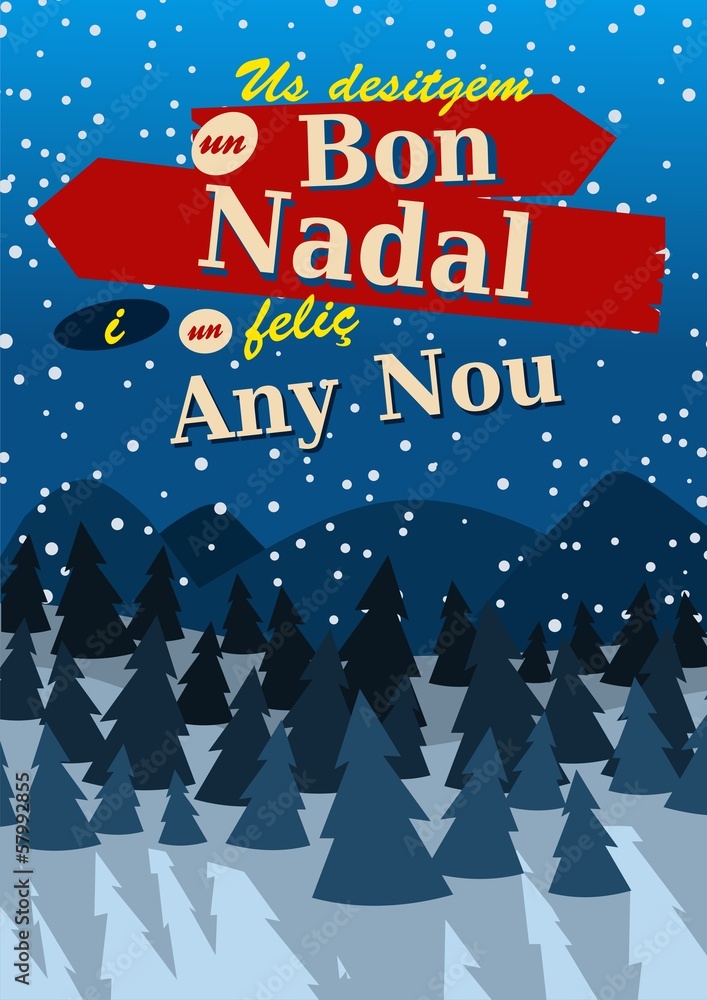 BON NADAL vector de Stock | Adobe Stock