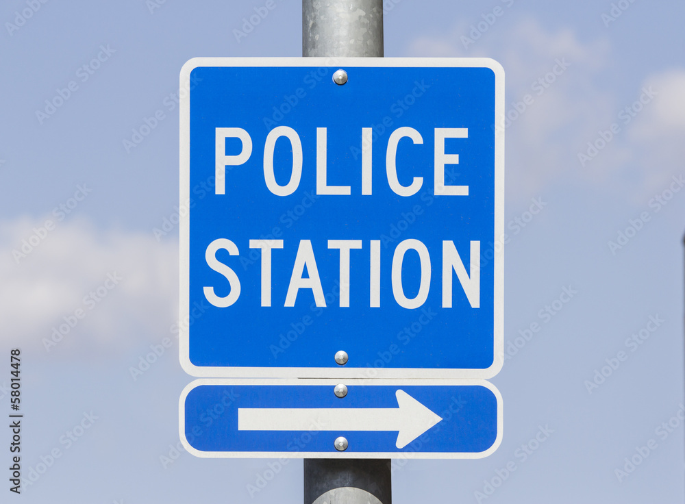 Police Station Sign Stock Photo | Adobe Stock