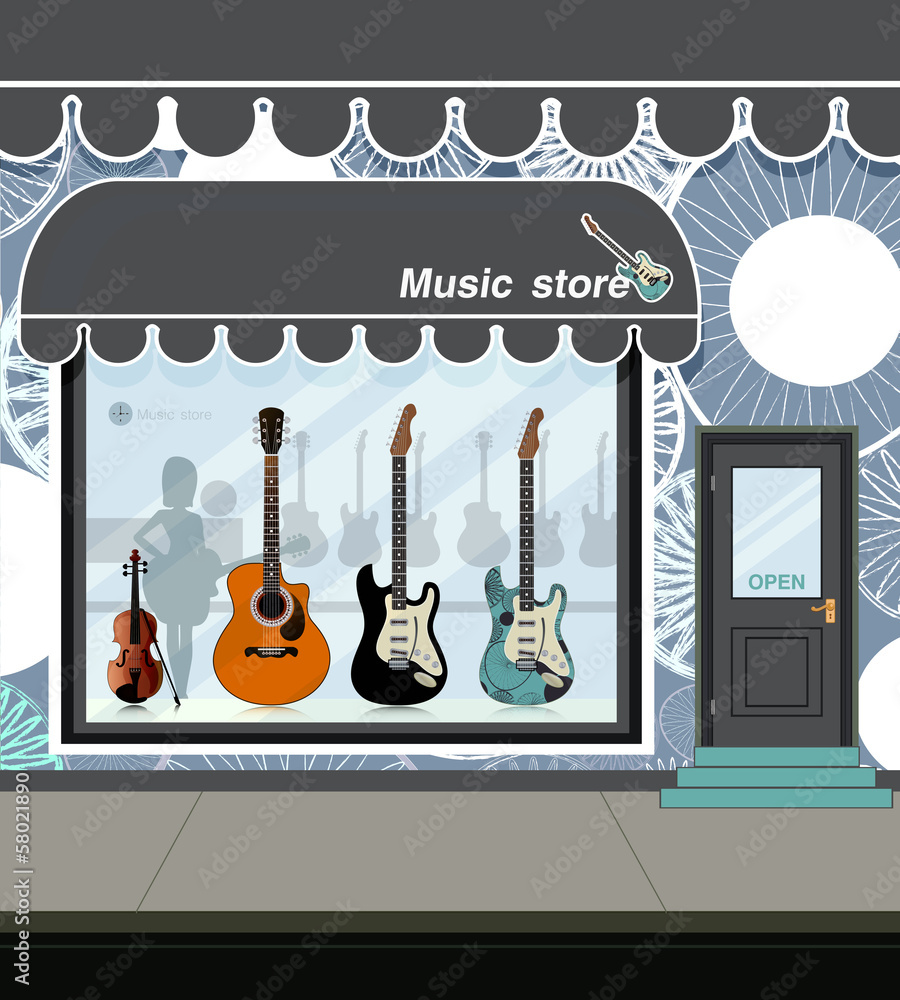 Music store. Stock Vector | Adobe Stock