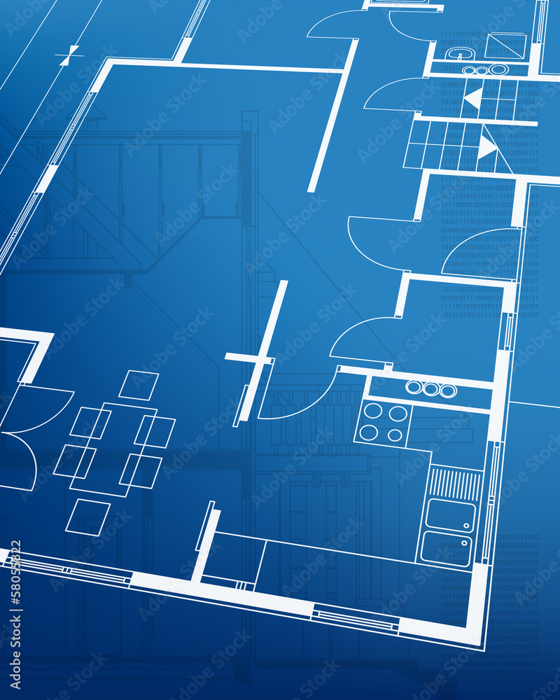 architectural background blueprint. vector illustration Stock Vector ...