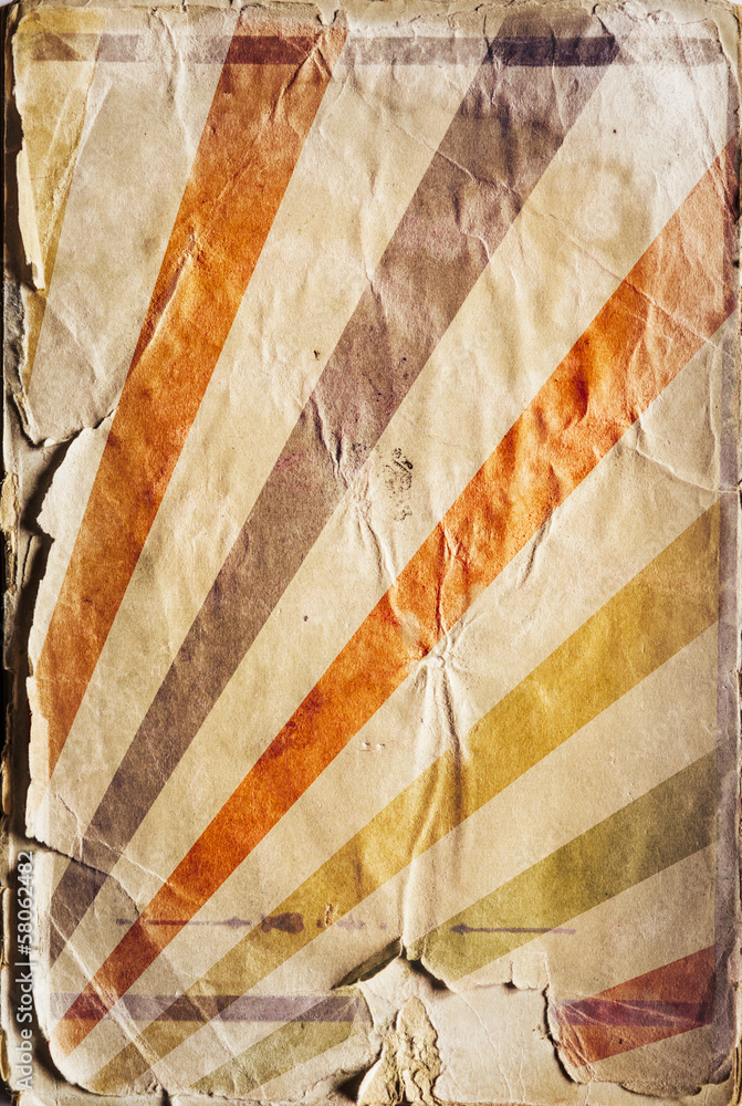 Retro revival sunbeam poster background in colour Stock Photo | Adobe Stock