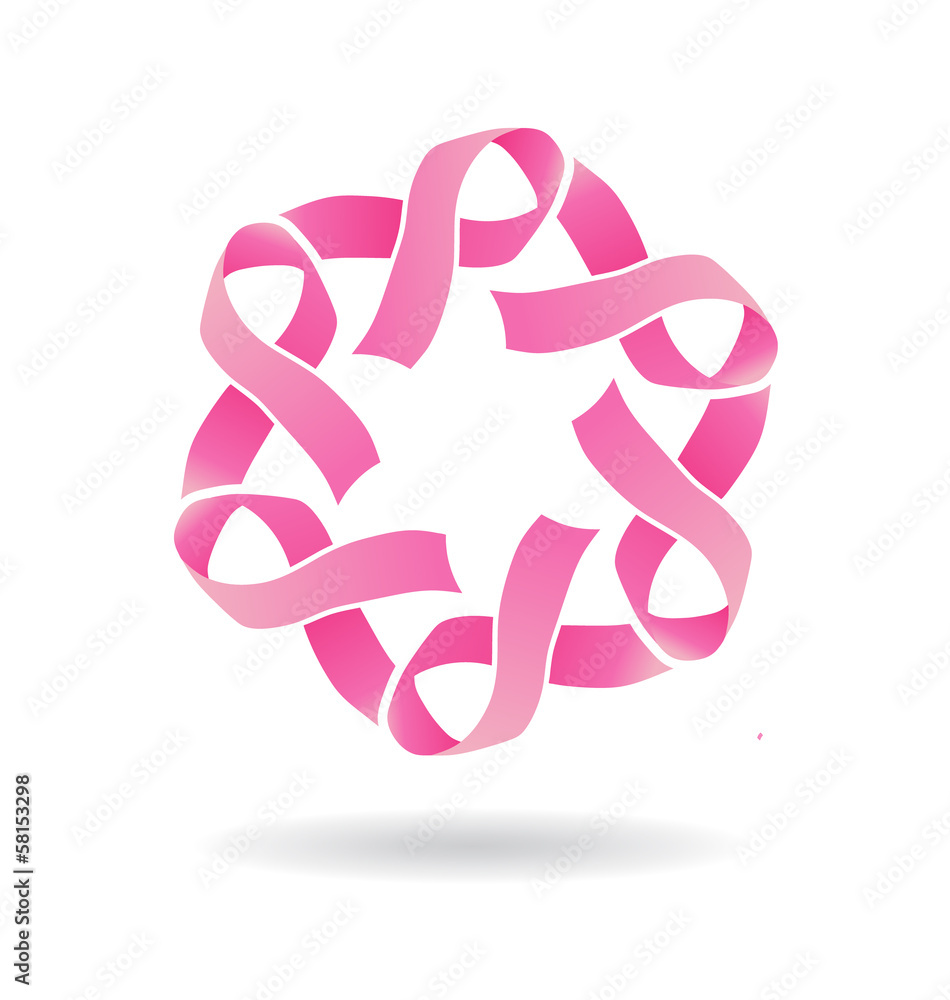 Awareness Pink Star Logo Stock Vector | Adobe Stock