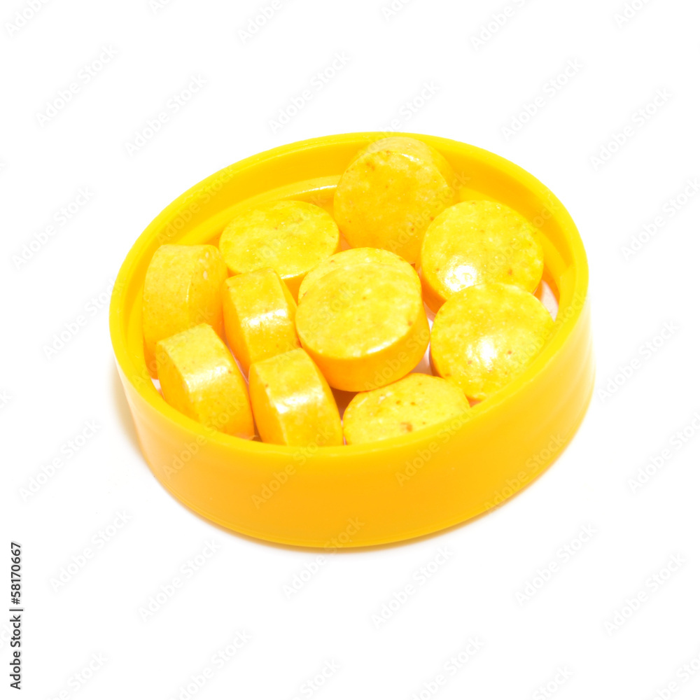 Pastillas amarillas foto de Stock | Adobe Stock